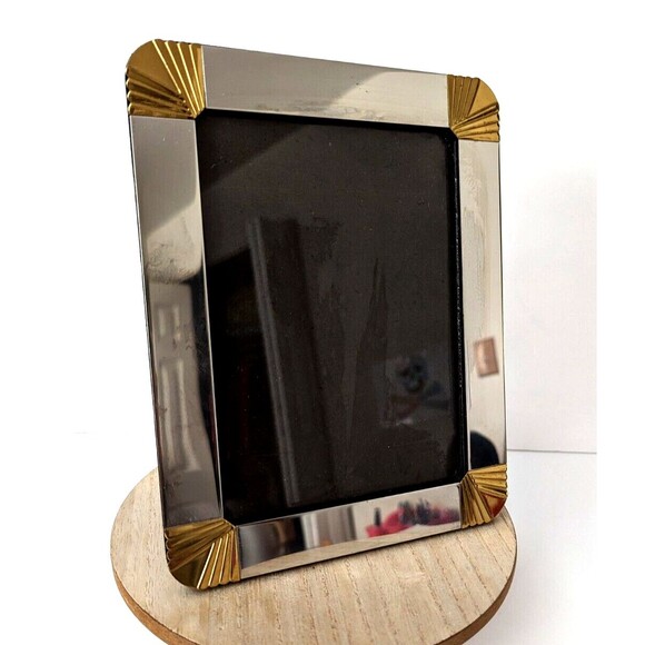 Unbranded | Accents | Vintage Postmodern 2 Tone Chrome Brass Picture ...